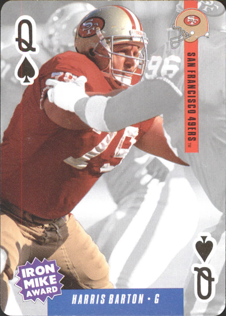 1994 U.S. Playing Cards Ditka's Picks #12S Harris Barton - NM-MT