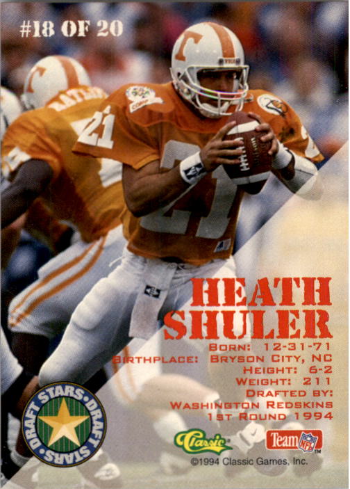 1994 Classic Draft Stars #18 Heath Shuler - NM-MT