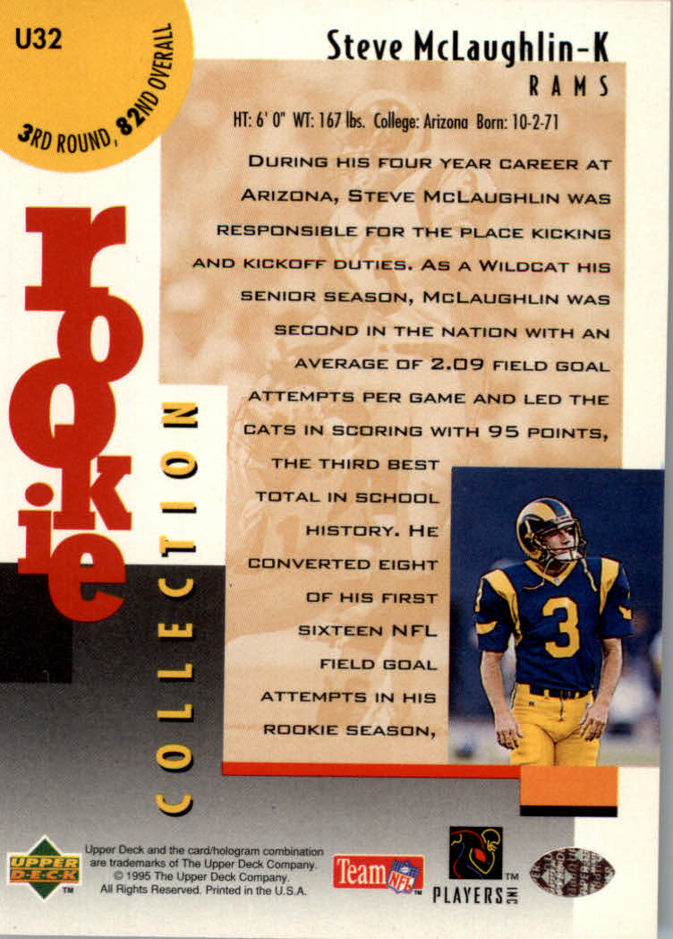 1995 Collector's Choice Update Gold #U32 Steve McLaughlin - NM-MT