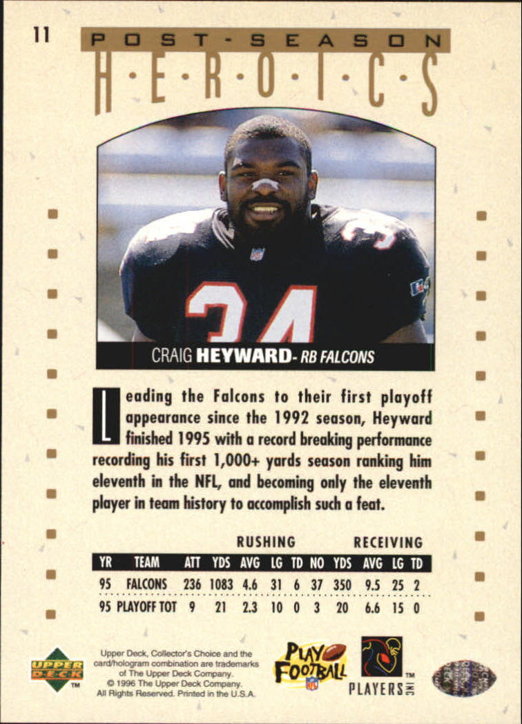 1995 Collector's Choice Update Post Season Heroics Gold #11 Craig ...