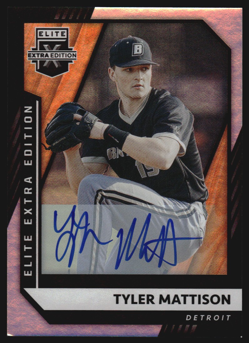 2021 Elite Extra Edition Signatures #79 Tyler Mattison - NM-MT