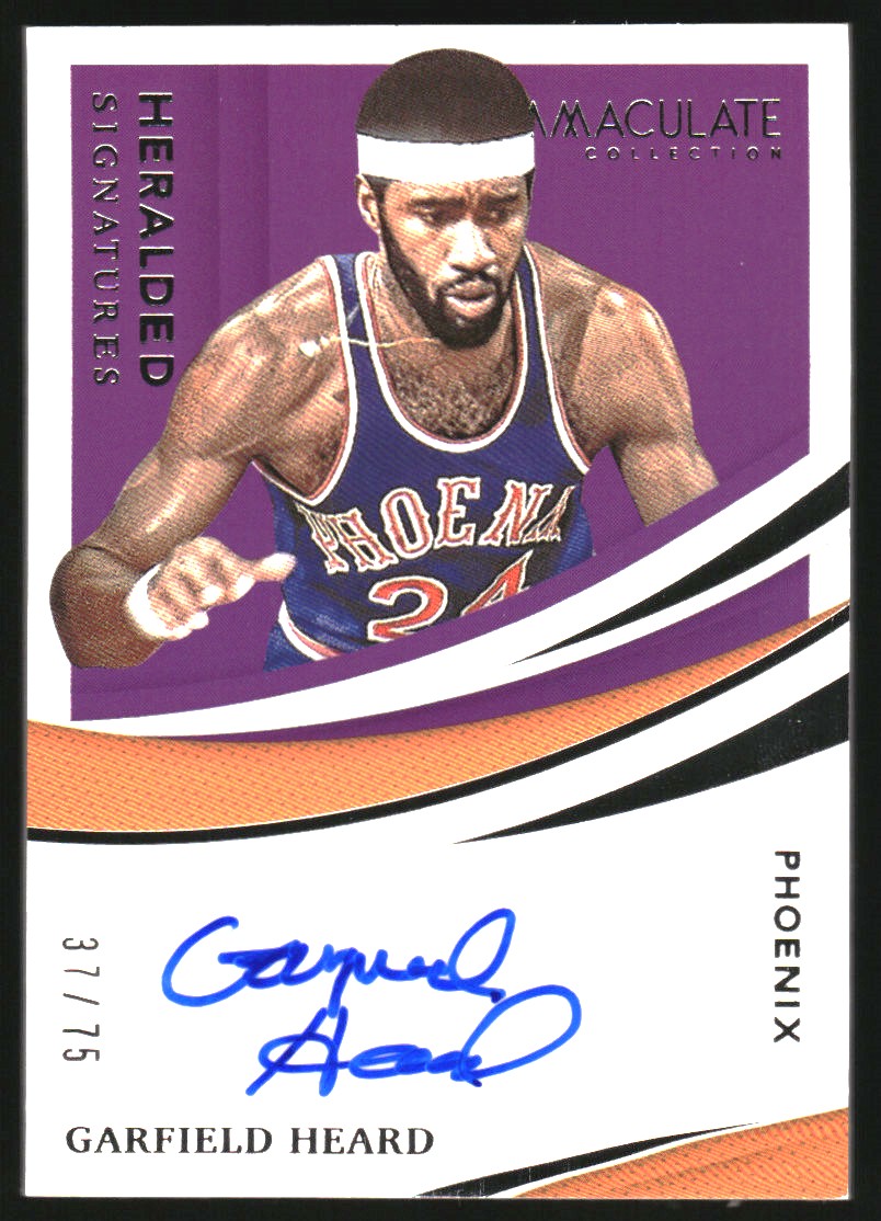 2020-21 Immaculate Collection Heralded Signatures #6 Garfield Heard/75 ...