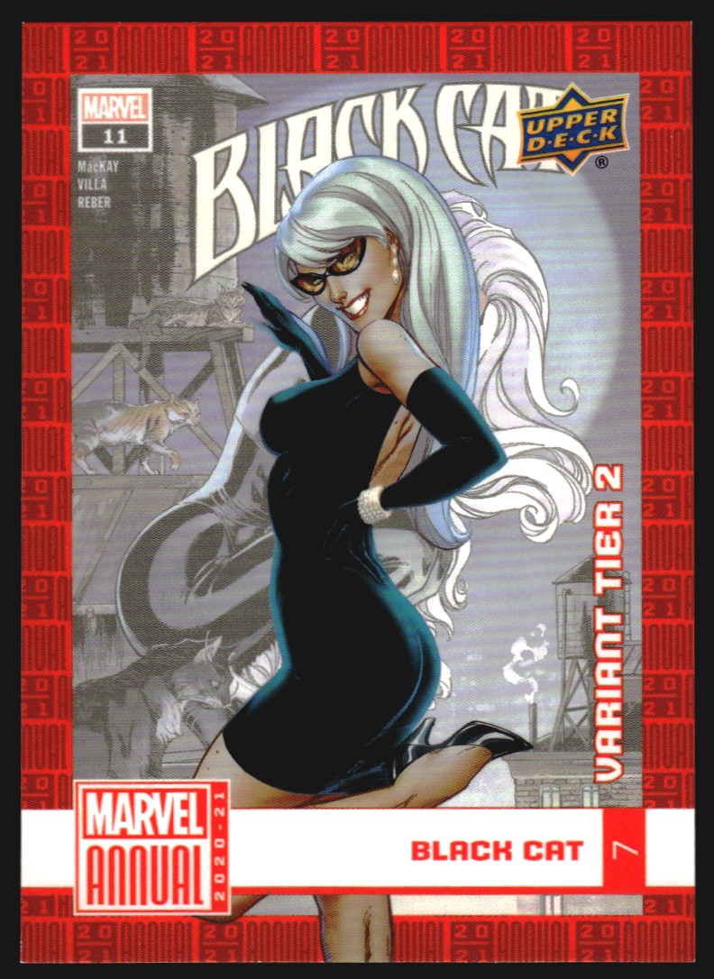 2020-21 Upper Deck Marvel Annual Base Cover Variants #7 Black Cat T2 ...