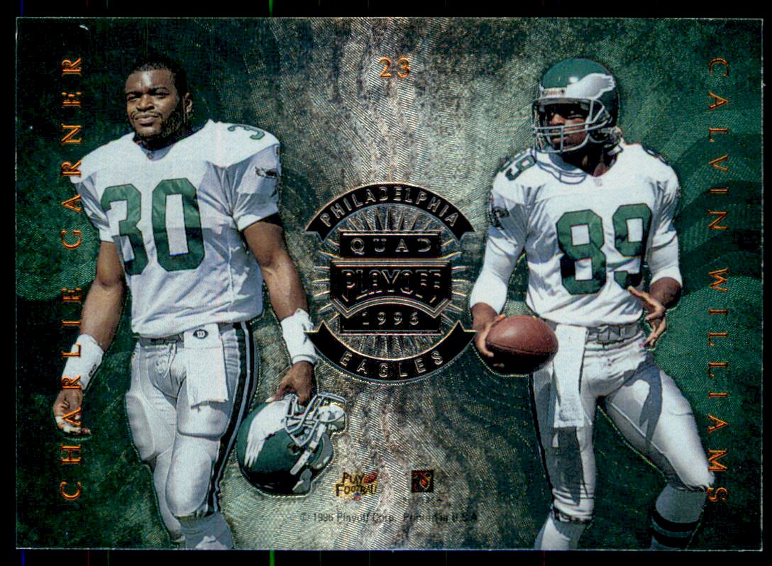 1996 Absolute Quad Series #23 Charlie Garner/Rodney Peete/Ricky Watters ...