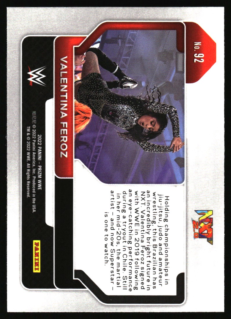 2022 Panini Prizm WWE #92 Valentina Feroz RC - NM-MT