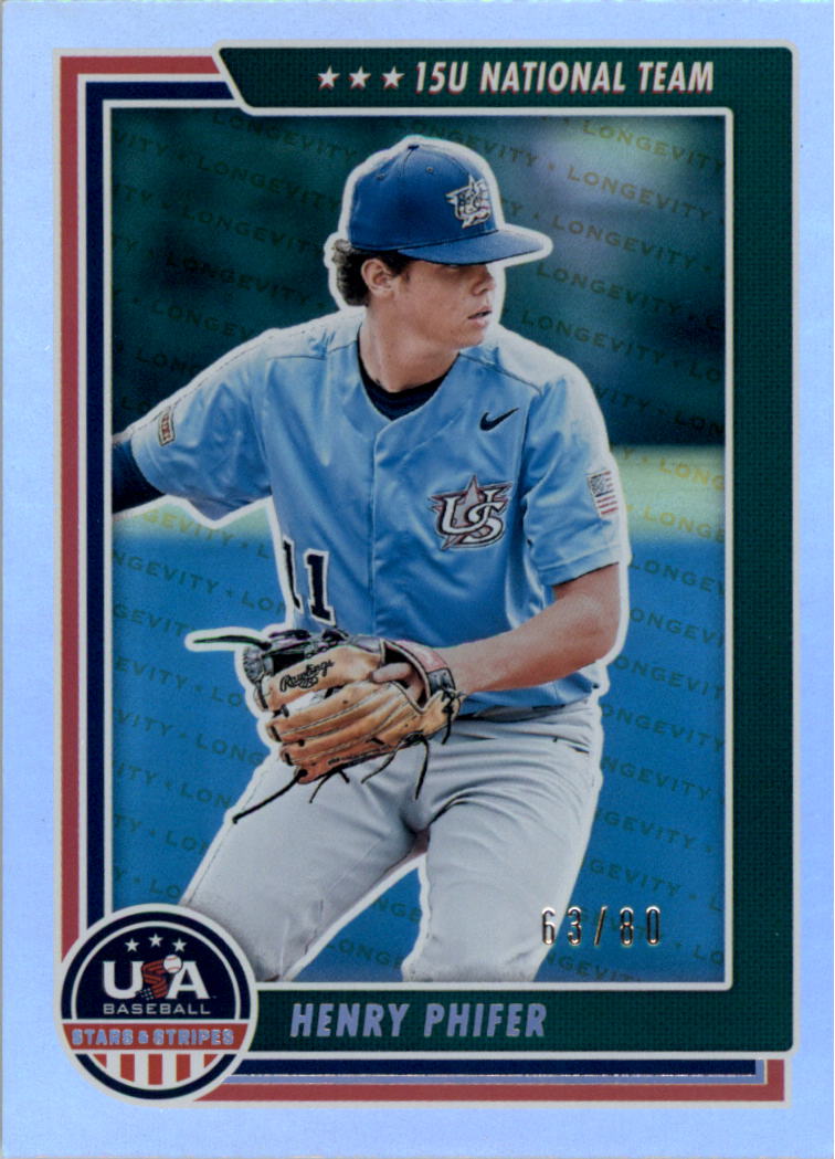 2022 USA Baseball Stars and Stripes Longevity Holo Silver 80 #90 Henry ...