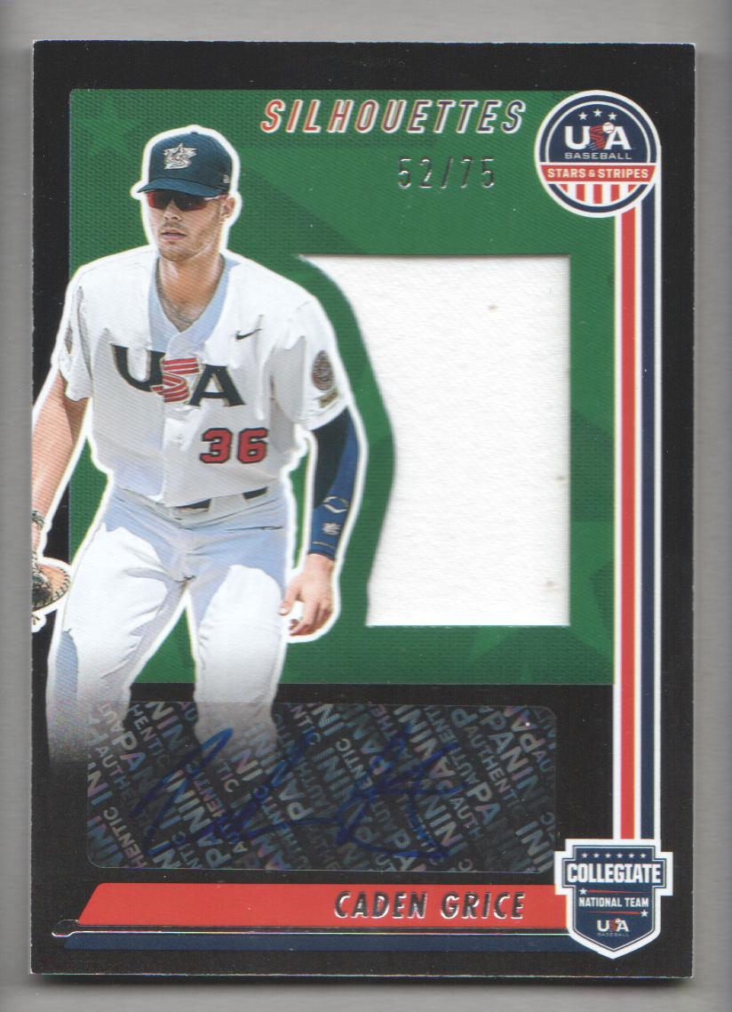 2022 USA Baseball Stars and Stripes Silhouettes Black Gold Signature ...