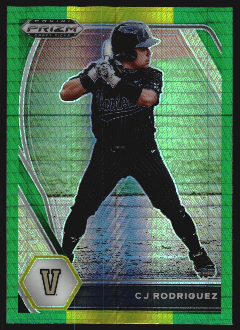 2021 Panini Prizm Draft Picks Prizms Green and Yellow Hyper #158 CJ ...