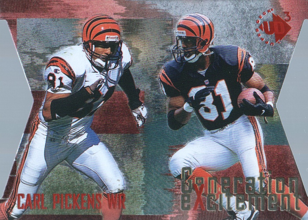 1997 UD3 Generation Excitement #GE2 Carl Pickens - Die Cut - NM-MT
