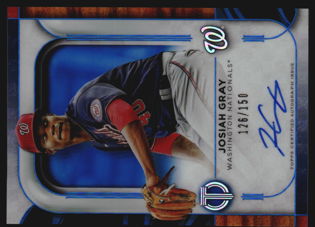 2022 Topps Tribute Autographs Blue #TAJG Josiah Gray - NM-MT