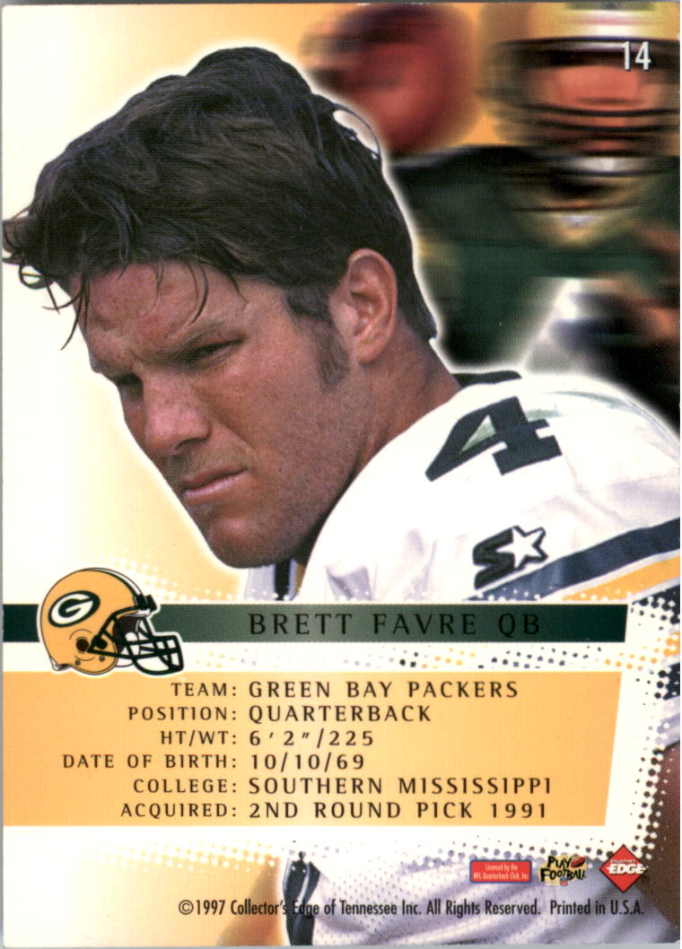 1997 Collector's Edge Extreme Force #14 Brett Favre - NM-MT