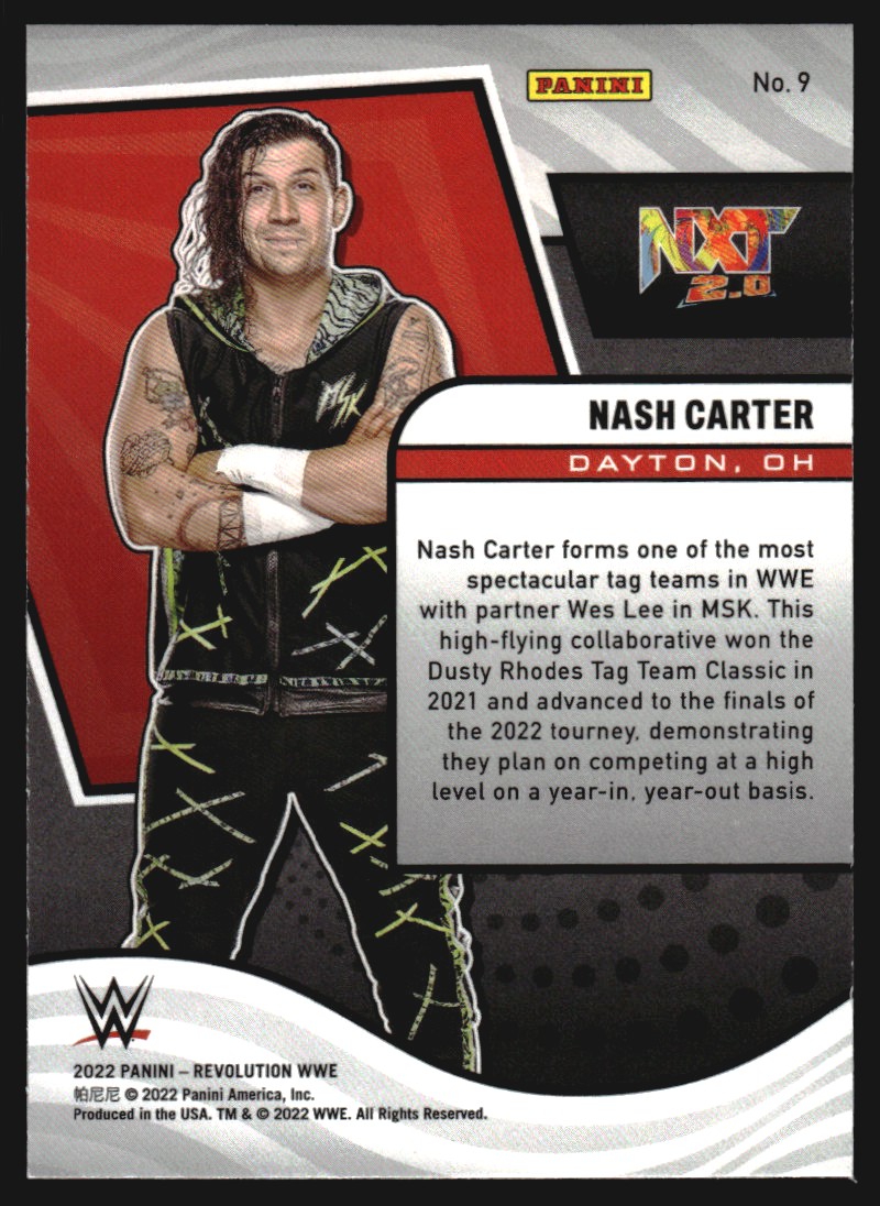 2022 Revolution WWE #9 Nash Carter - NM-MT