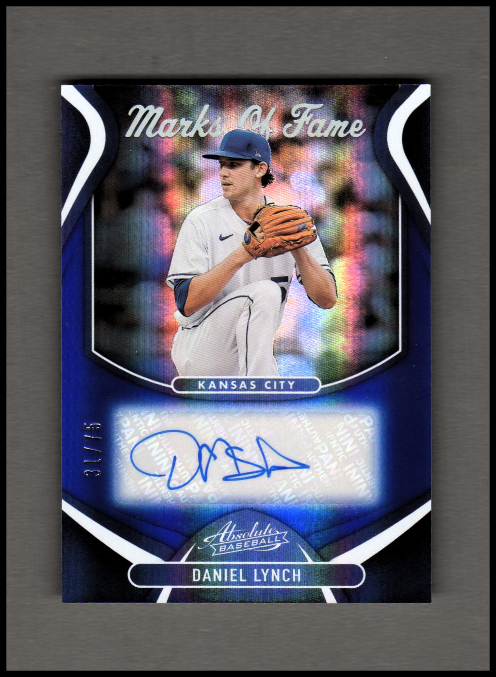 2022 Absolute Marks of Fame Spectrum Blue #3 Daniel Lynch/75 - NM-MT