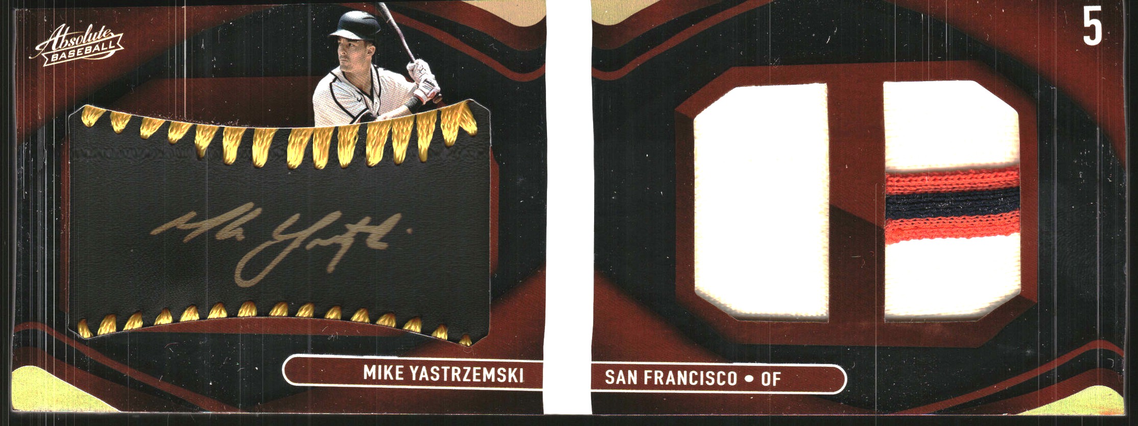 2022 Absolute Baseball Material Booklet Signatures Black Gold #5 Mike ...