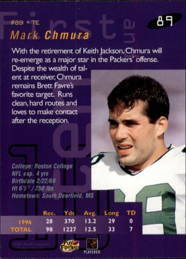 1997 Playoff First and Ten #89 Mark Chmura - NM-MT