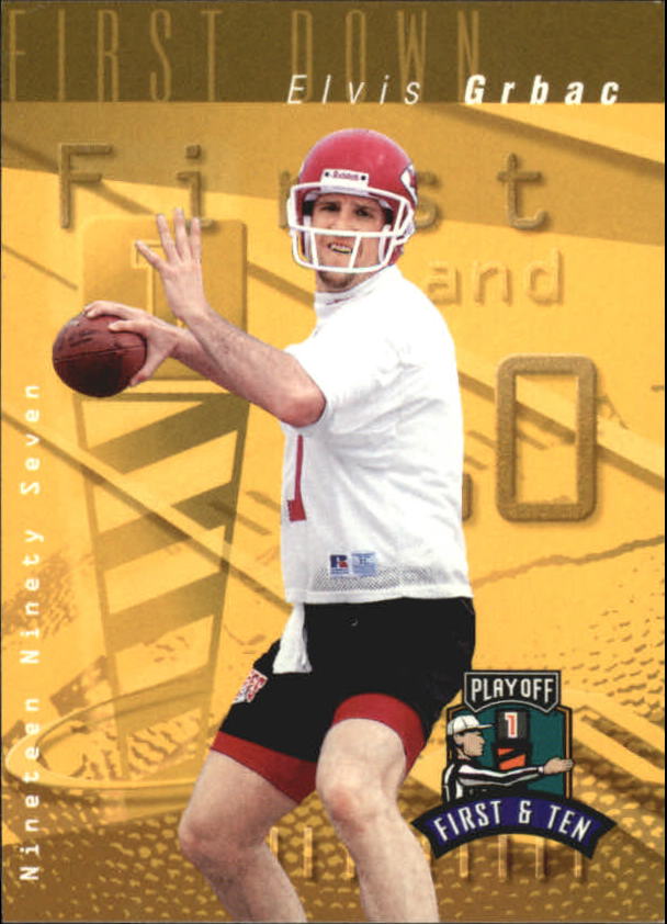 1997 Playoff First and Ten #186 Elvis Grbac - NM-MT