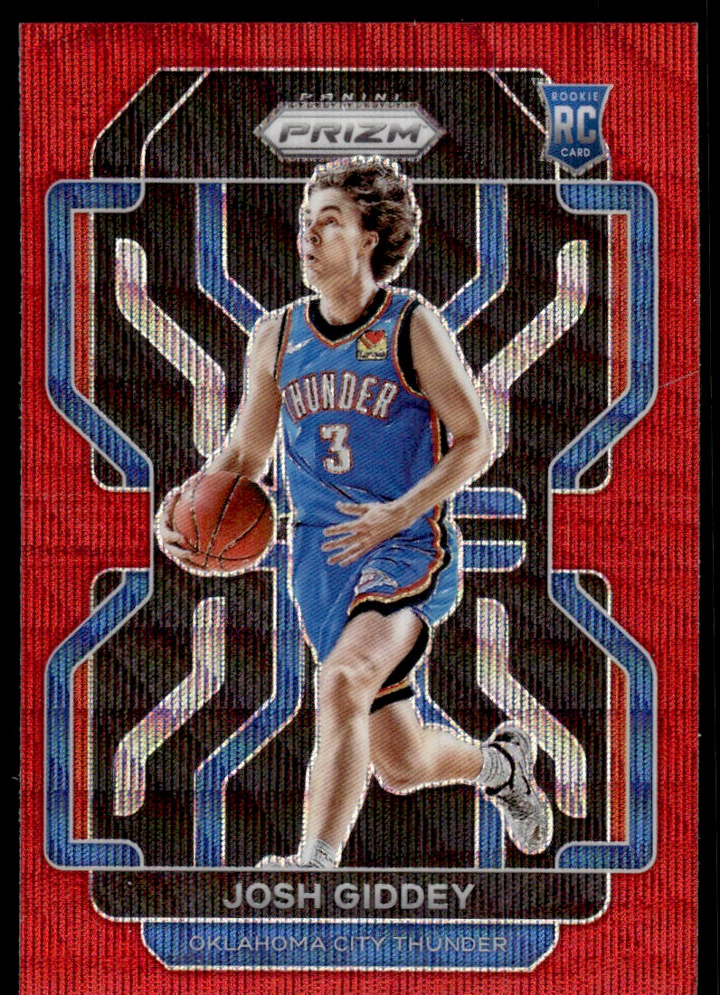 2021-22 Panini Prizm Prizms Ruby Wave #301 Josh Giddey - NM-MT