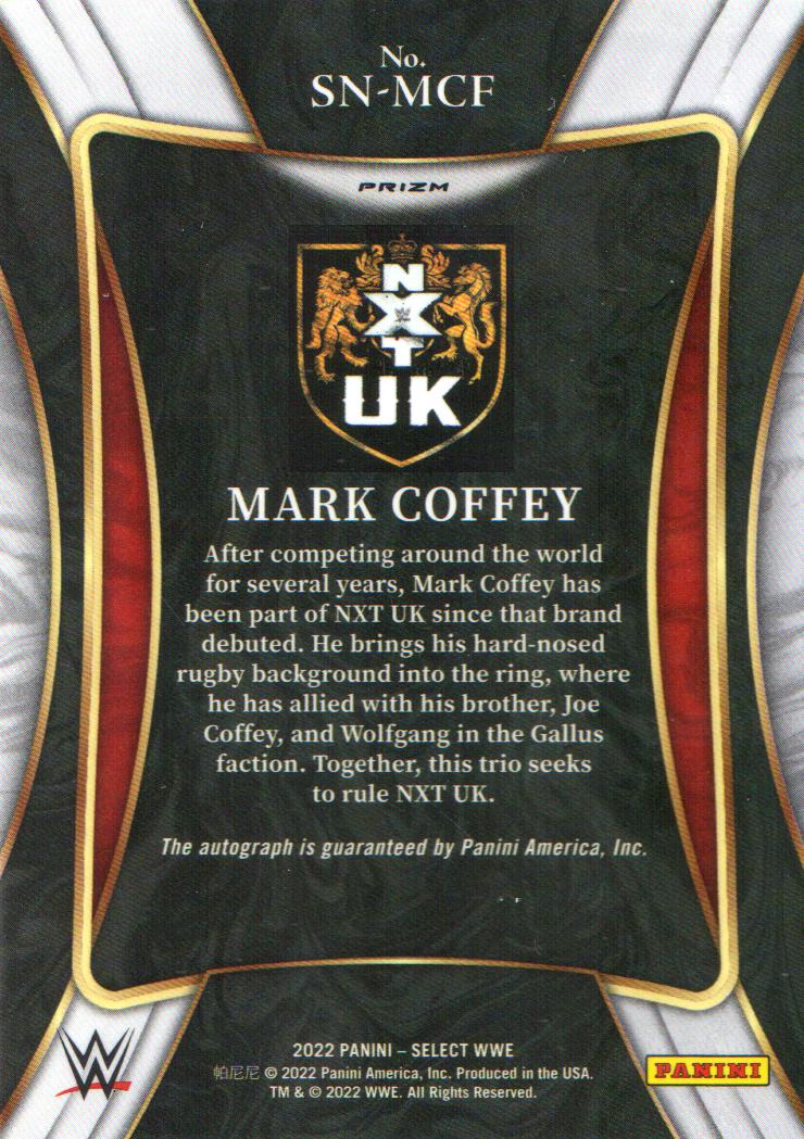 2022 Select WWE Signature Selections Prizms Flash #SNMCF Mark Coffey ...