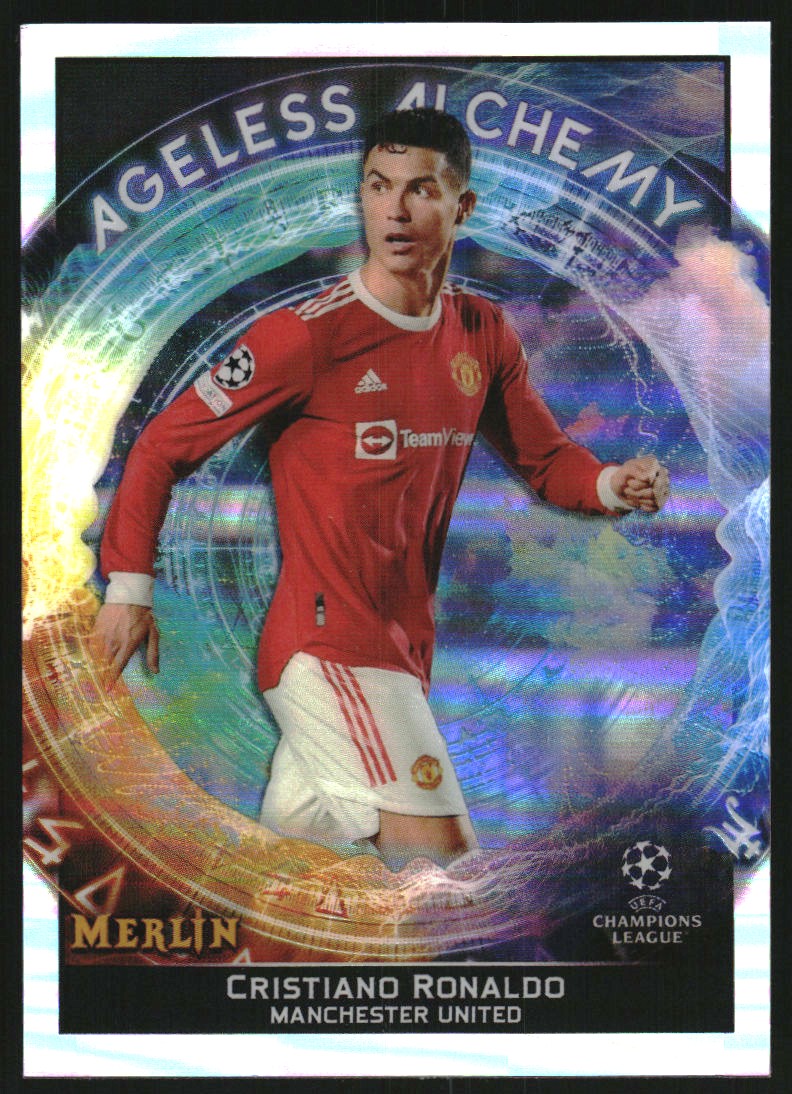 2021-22 Merlin UEFA Champions League Ageless Alchemy #AA2 Cristiano ...
