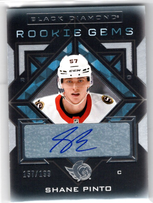 2021-22 Black Diamond Rookie Gems Pure Black Signatures #RGSP Shane ...