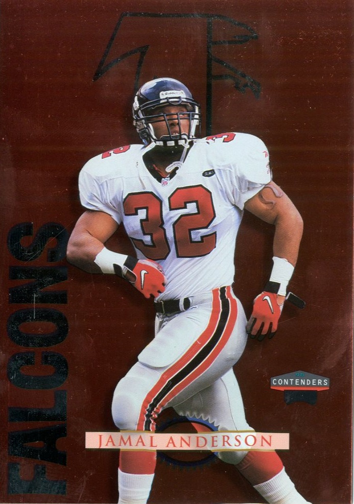 1998 Playoff Contenders Checklist Jumbos #2 Jamal Anderson - Oversized ...