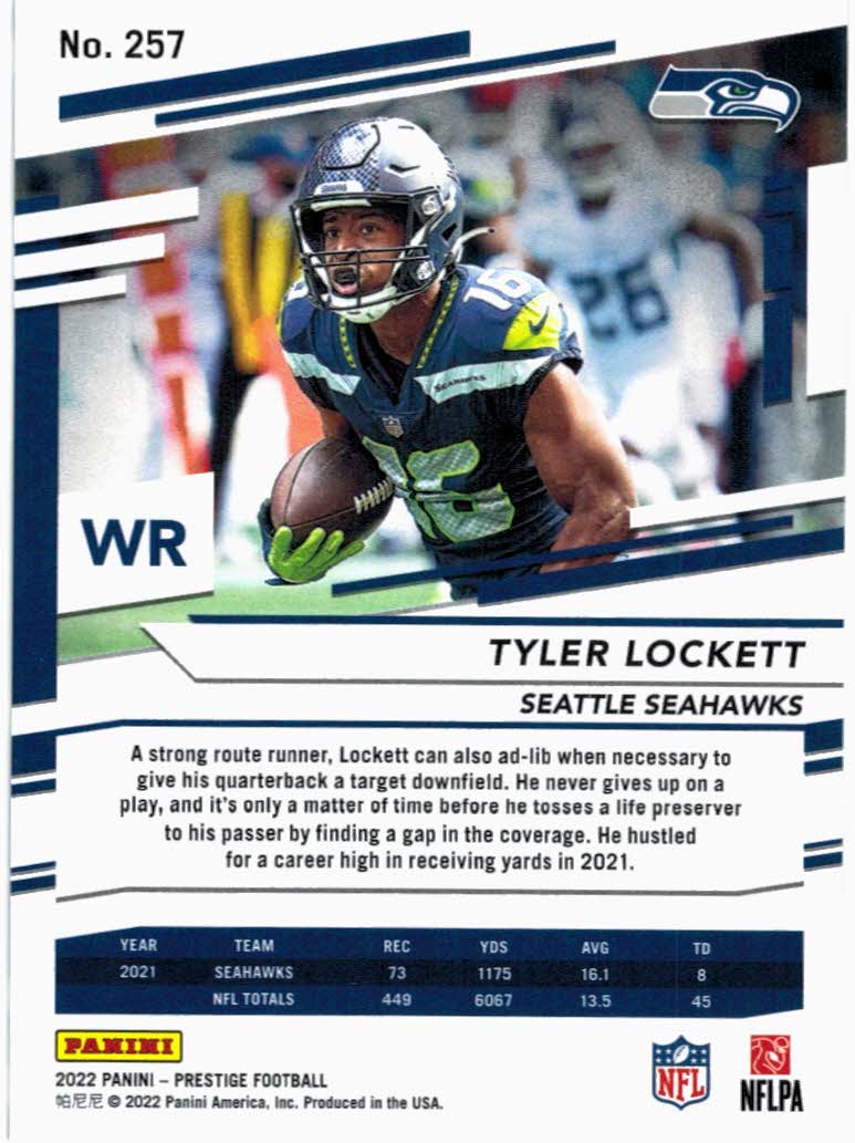2022 Prestige #257 Tyler Lockett - NM-MT 2022 Prestige #257 Tyler Lockett - NM-MT