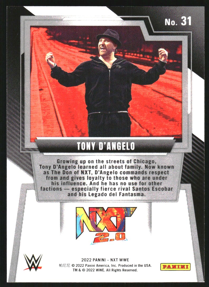 2022 Panini WWE NXT Red #31 Tony D'Angelo - NM-MT