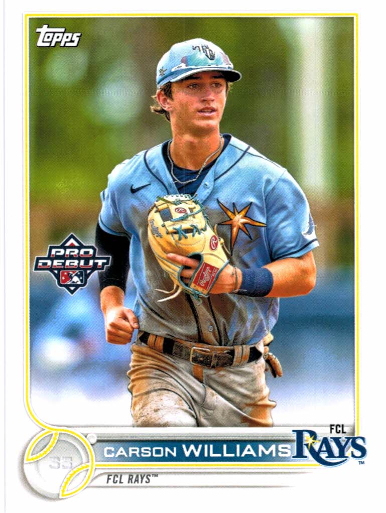 2022 Topps Pro Debut #PD54 Carson Williams - NM-MT - The Dugout ...