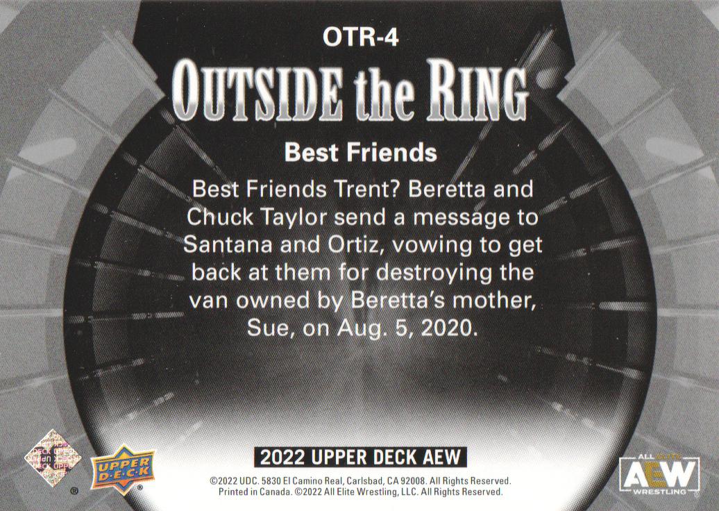 2022 Upper Deck AEW Outside the Ring Silver #OTR4 Best Friends - NM-MT ...