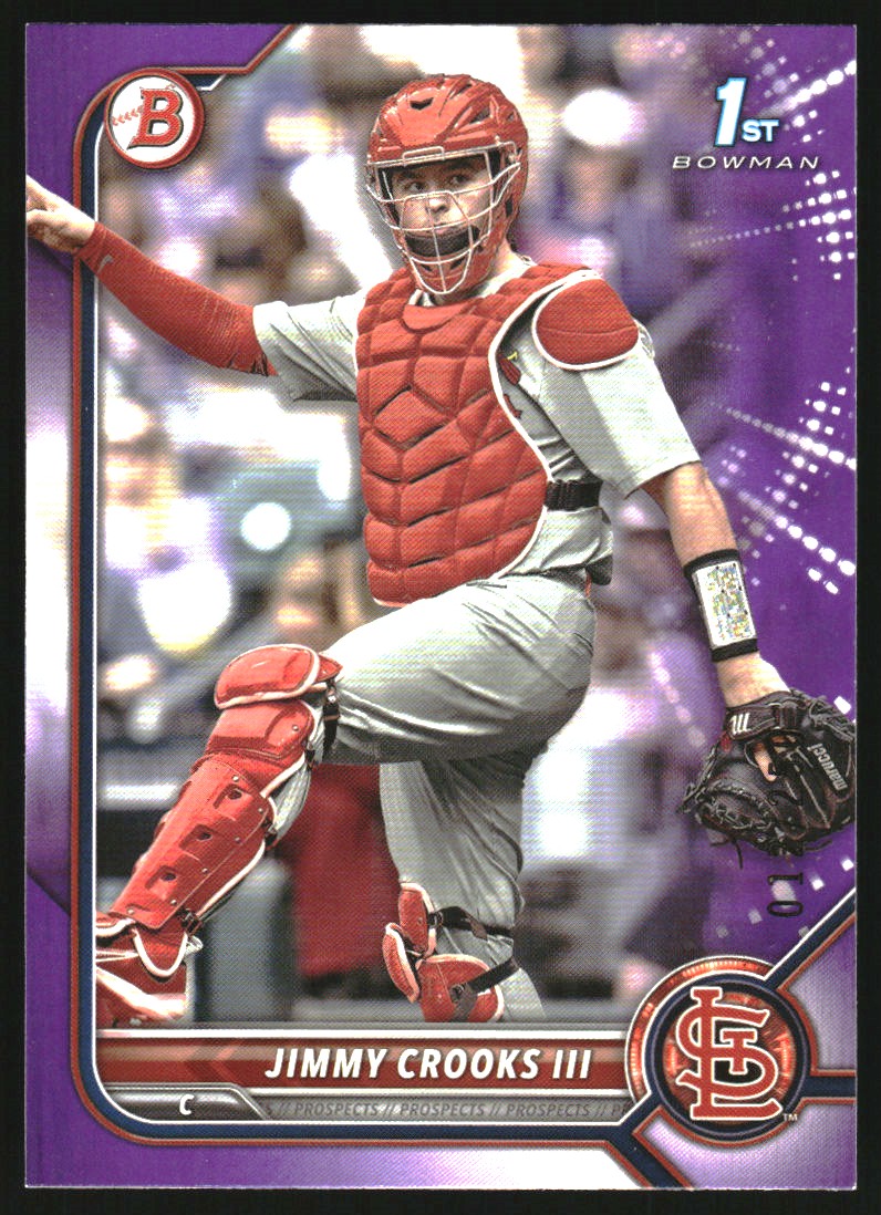 2022 Bowman Draft Purple #BD178 Jimmy Crooks III - NM-MT - Burbank ...