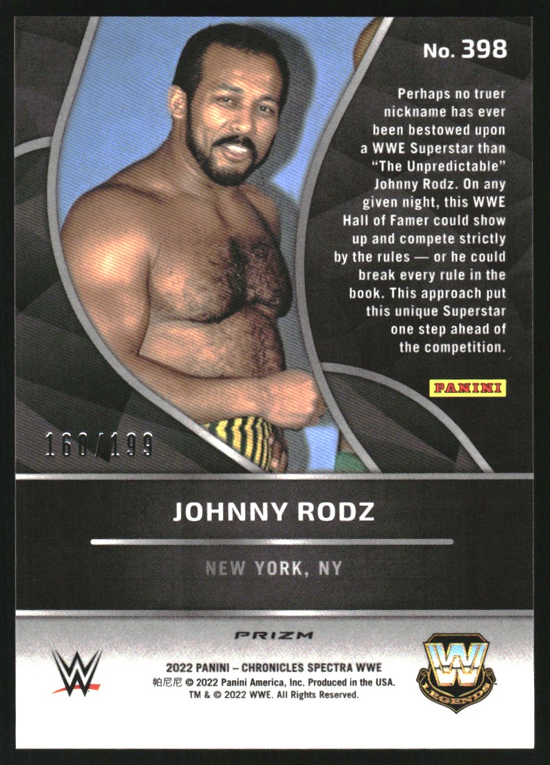 2022 Panini Chronicles WWE Red #398 Johnny Rodz/Spectra - NM-MT