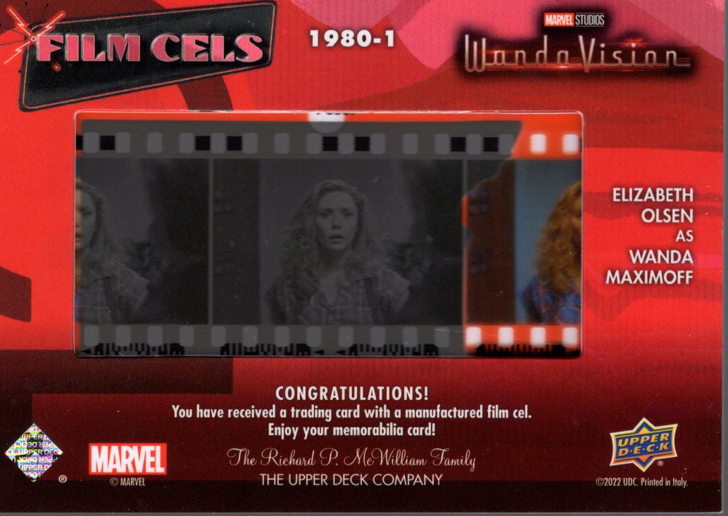 2022 Upper Deck WandaVision One Lifetime or Another Film Cels 1980s ...