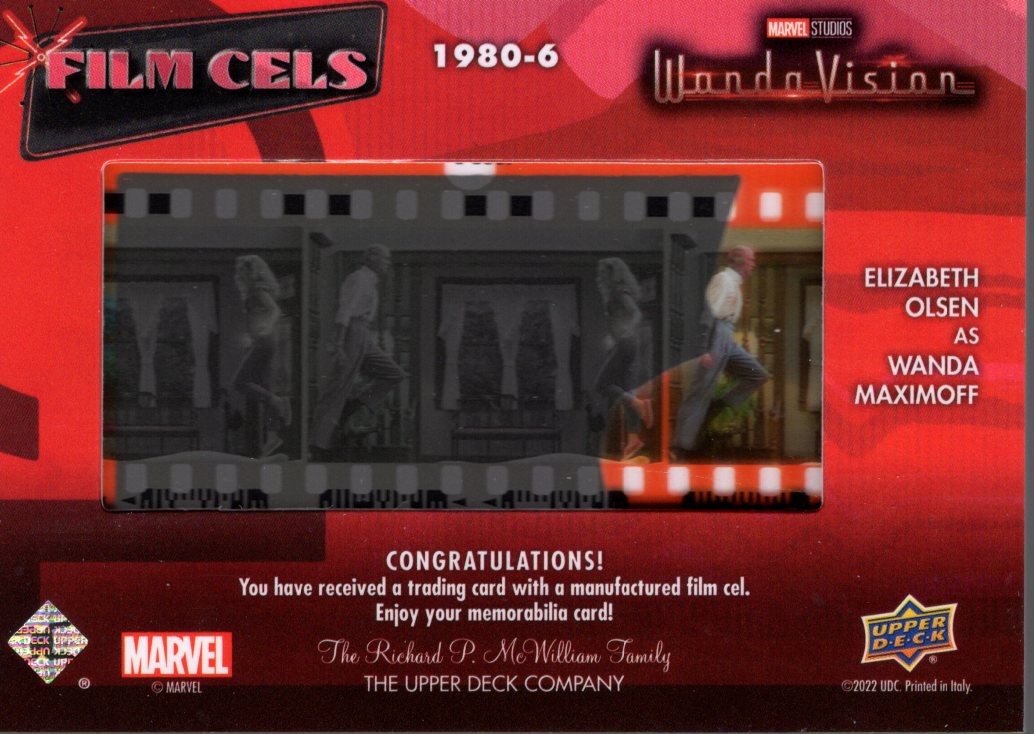 2022 Upper Deck WandaVision One Lifetime or Another Film Cels 1980s ...