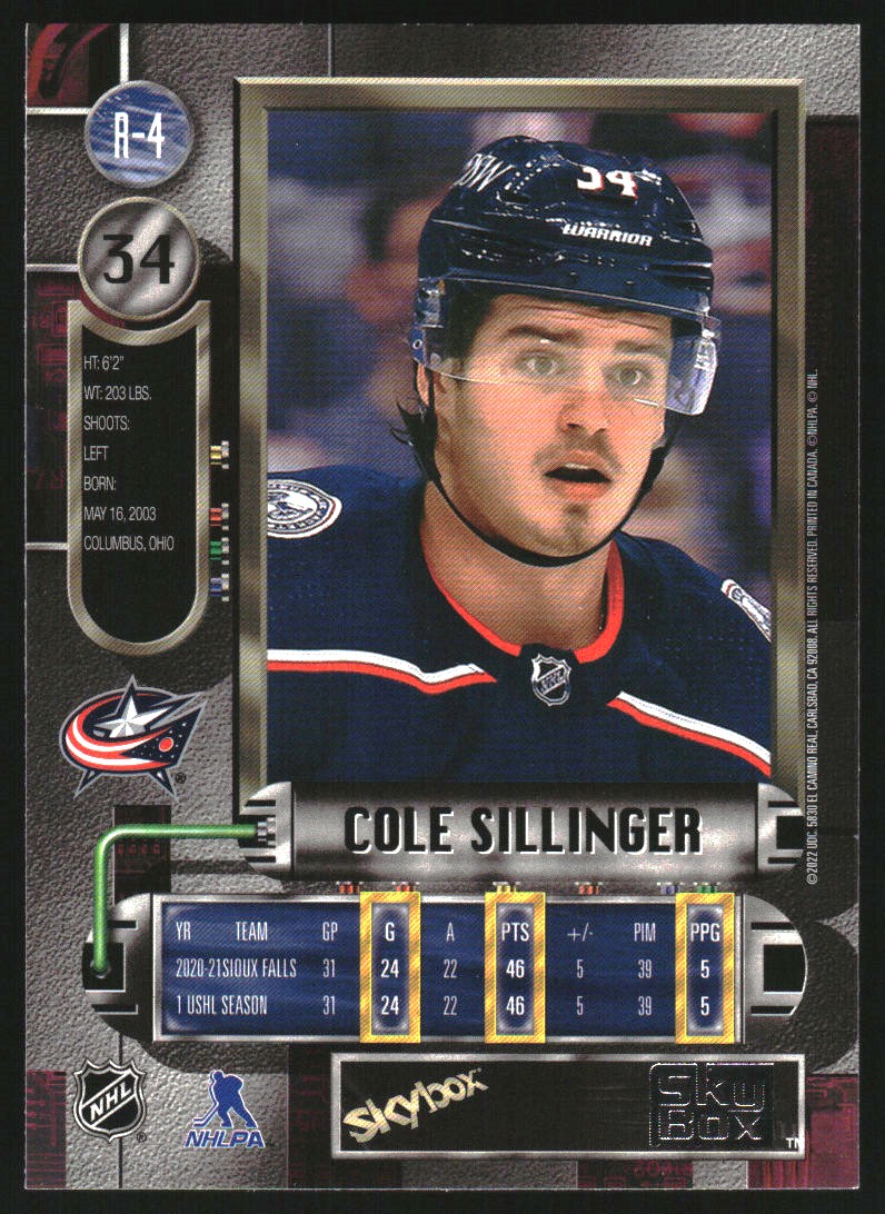 2021-22 Metal Universe '97-98 Retro Rookies #R4 Cole Sillinger - NM-MT