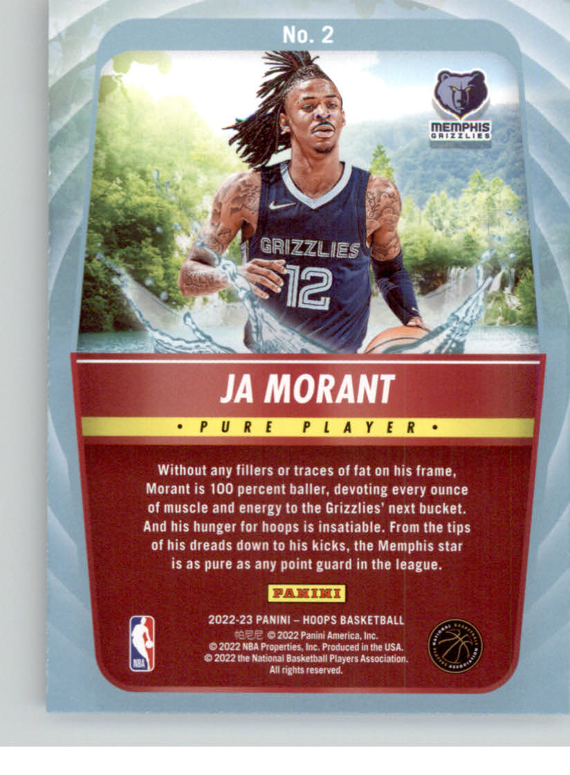 2022-23 Hoops Pure Players Holo #2 Ja Morant - NM-MT - Card Shack ...
