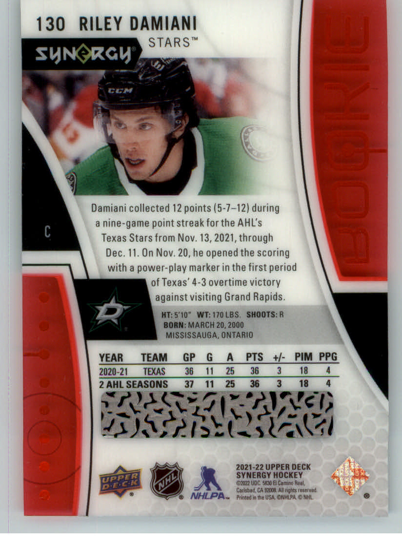 2021-22 Synergy Red Codes #130 Riley Damiani - NM-MT