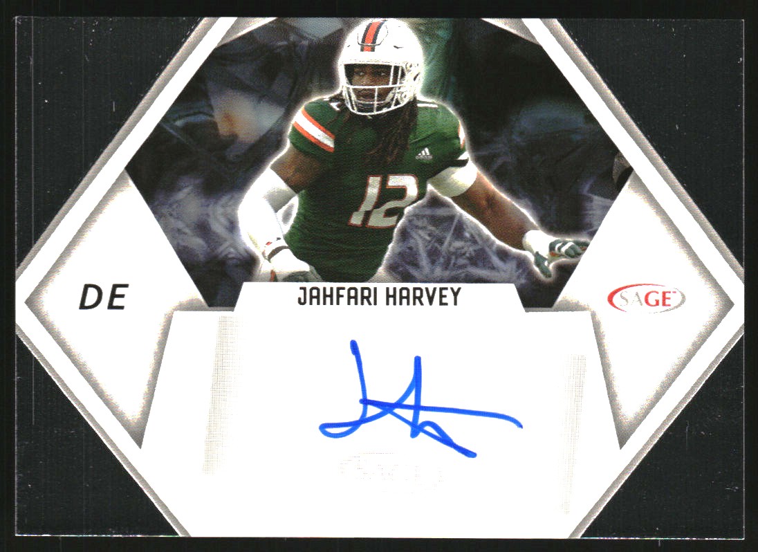 2023 SAGE HIT Autographs #AJH Jahfari Harvey - NM-MT