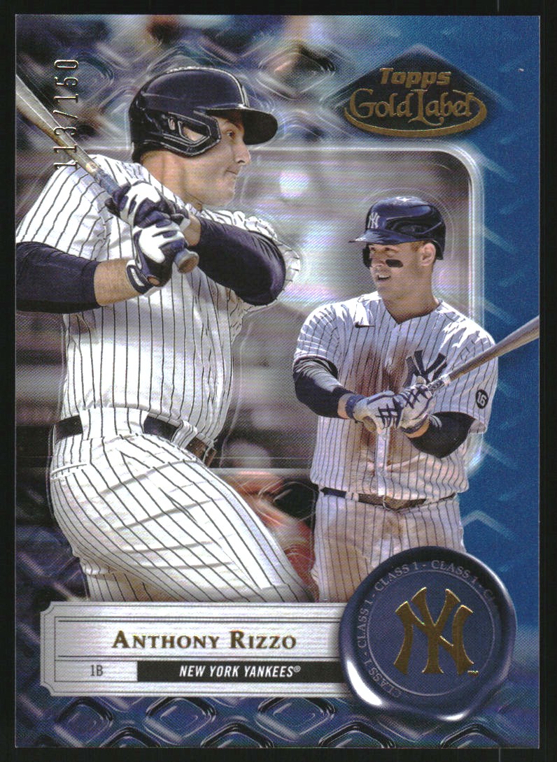 2022 Topps Gold Label Class 1 Blue #68 Anthony Rizzo - NM-MT