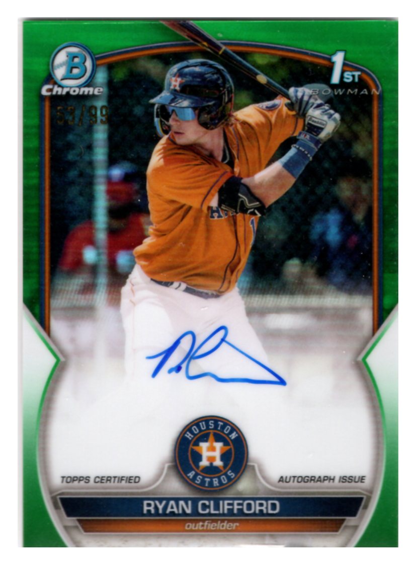 2023 Bowman Chrome Prospect Autographs Green Refractors #CPARC Ryan ...