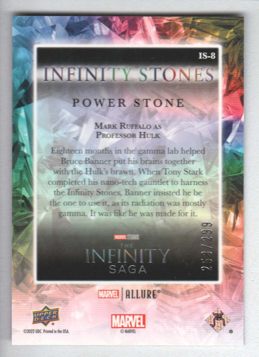 2022 Upper Deck Marvel Studios Allure Infinity Stones Power Stone #8 ...