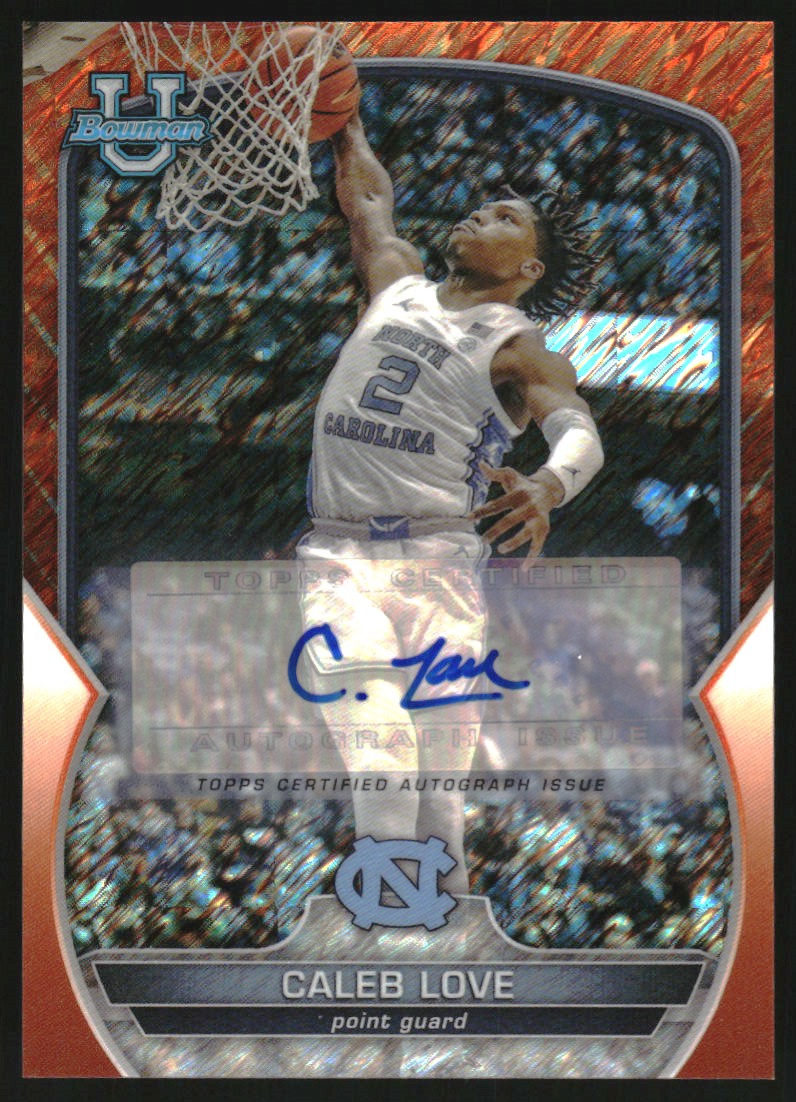 2022-23 Bowman Chrome University Prospect Autographs Orange Shimmer ...