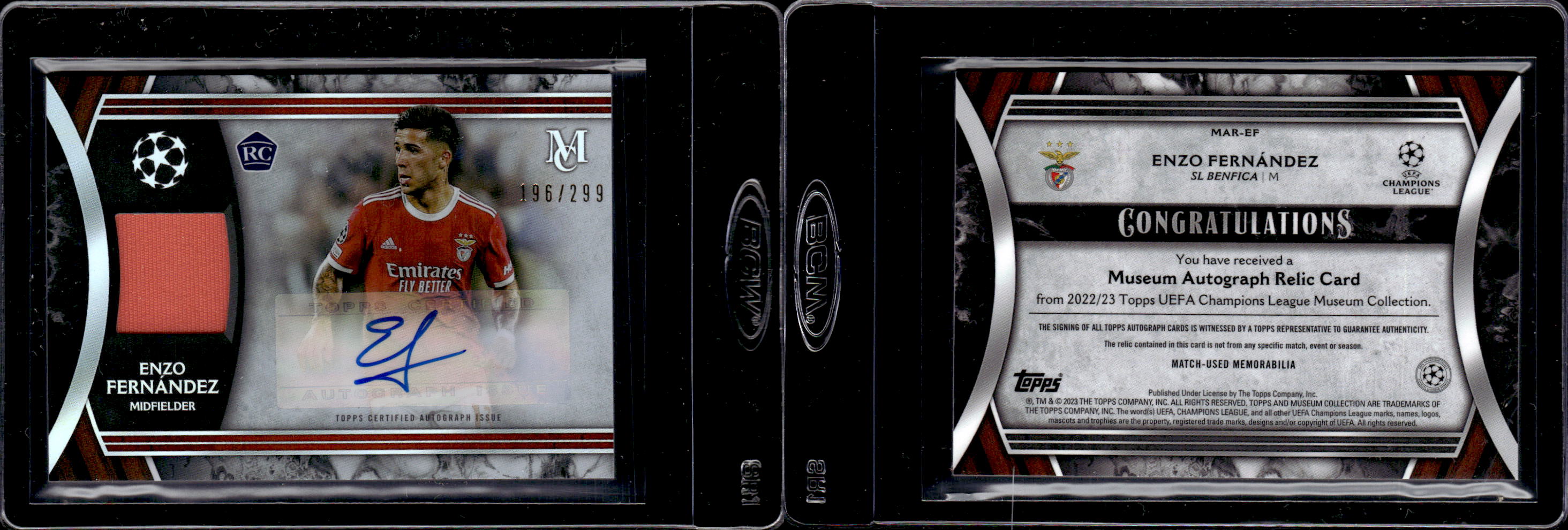 2022-23 Topps Museum Collection UEFA Champions League Museum Autograph Relics #MAREF Enzo ...