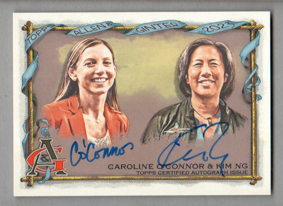 2023 Topps Allen and Ginter Dual Autographs #DANO Kim Ng/Caroline O ...