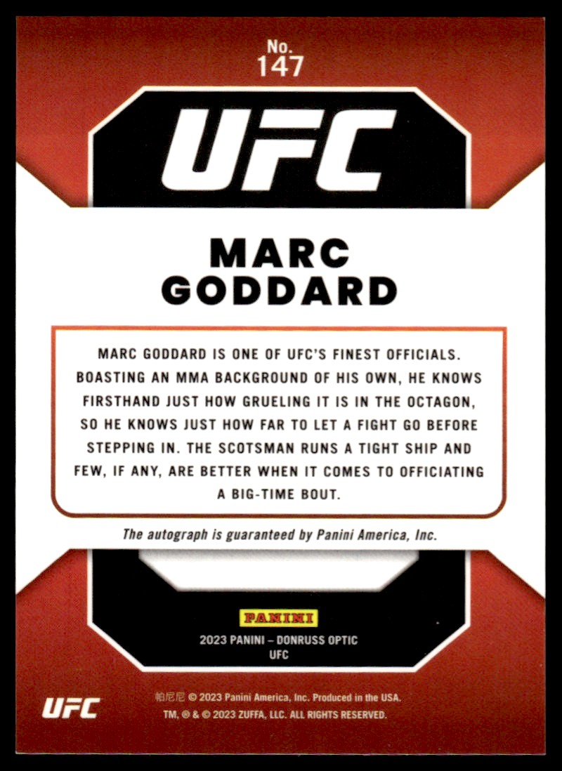 2023 Donruss Optic UFC Authority of the Octagon Signatures #147 Marc ...