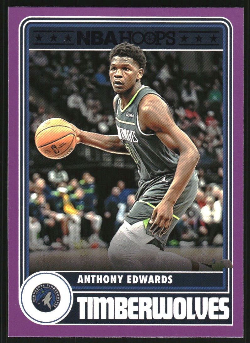 2023-24 Hoops Purple #286 Anthony Edwards - NM-MT