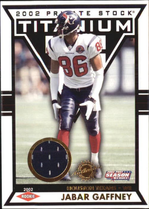 2002 Titanium Post Season #66 Jabar Gaffney JSY RC - NM-MT
