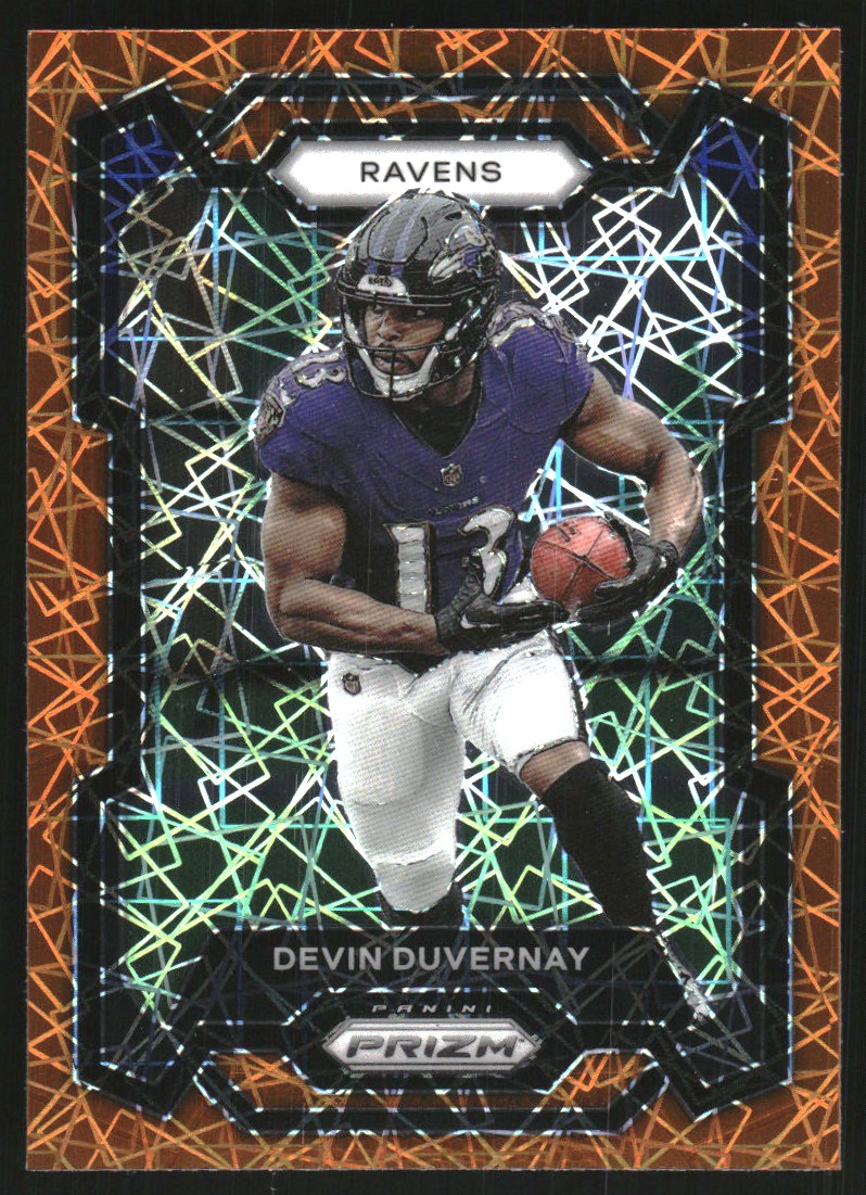 2023 Panini Prizm Prizms Orange Lazer #23 Devin Duvernay - NM-MT