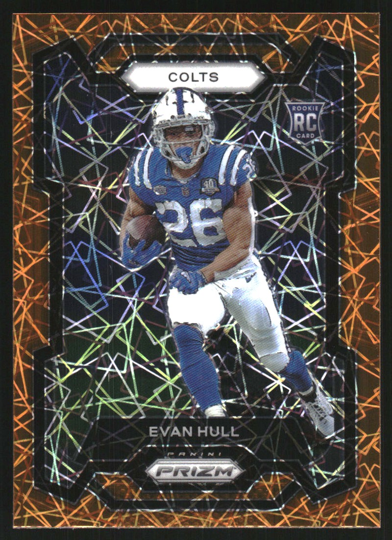 2023 Panini Prizm Prizms Orange Lazer #344 Evan Hull - NM-MT