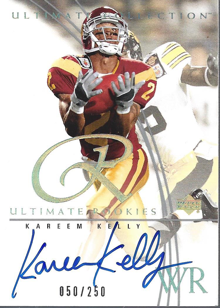 2003 Ultimate Collection #100 Kareem Kelly AU/250 RC - NM-MT