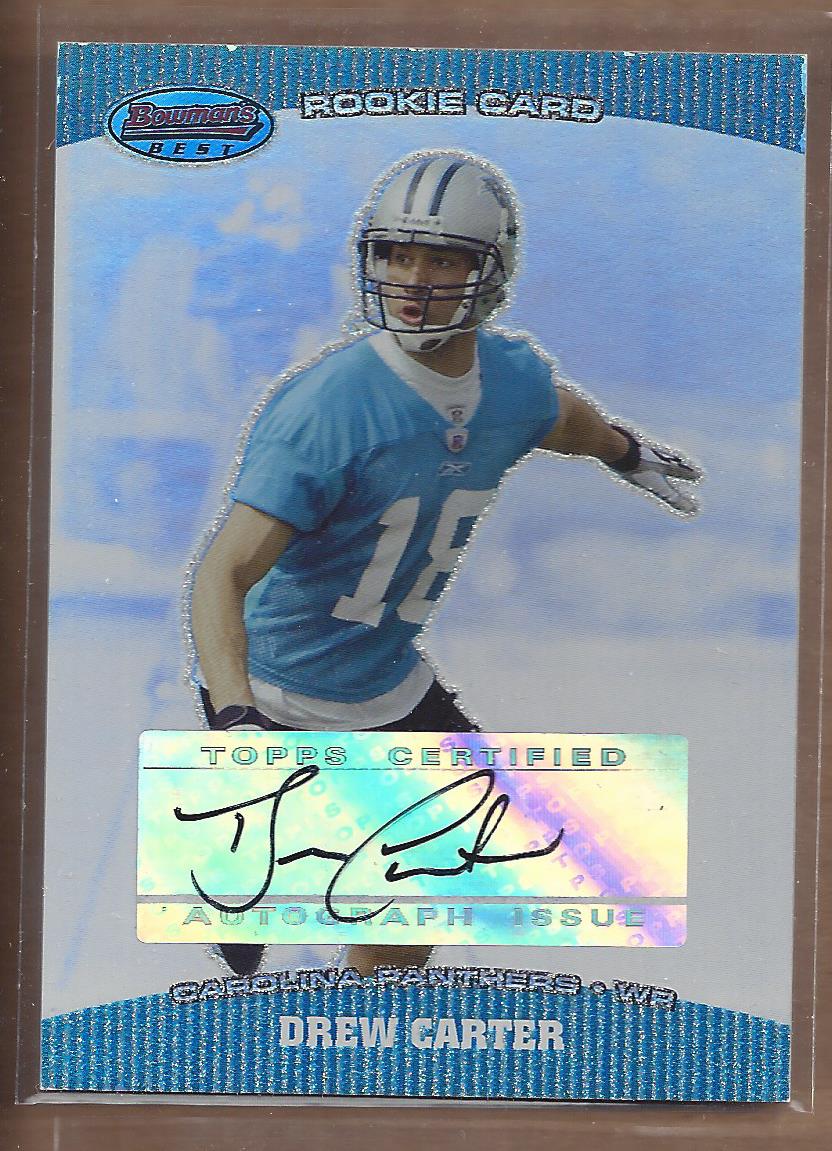 2004 Bowman's Best #173 Drew Carter AU RC - Auto - NM-MT